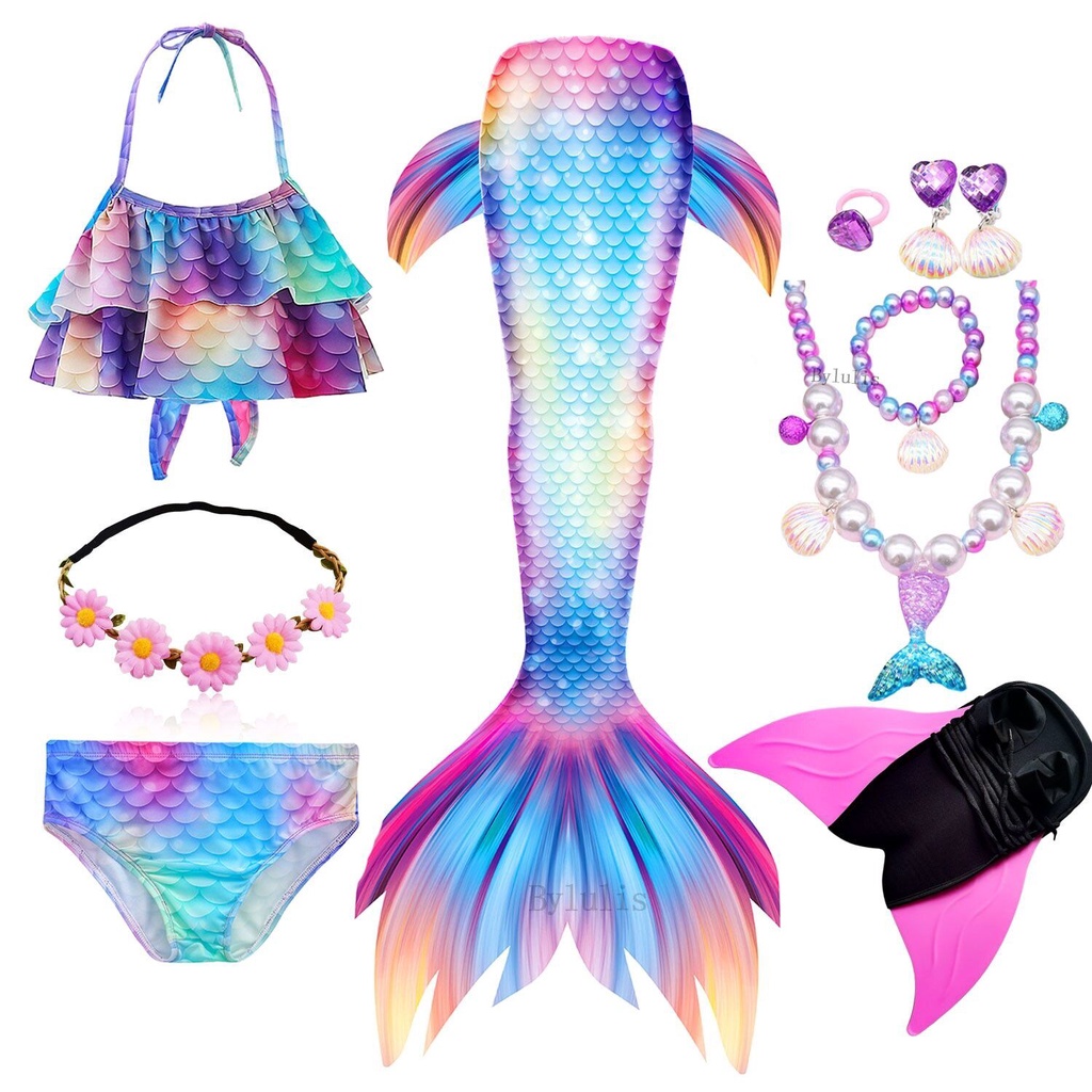 Fantasy Kids Mermaid Tails For Swimming Girls Mermaid Bathing Suit ...