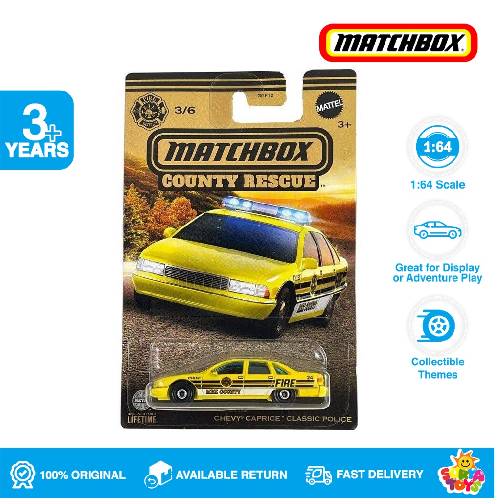 Matchbox County Rescue Chevy Caprice Police - Suryatoys | Shopee ...