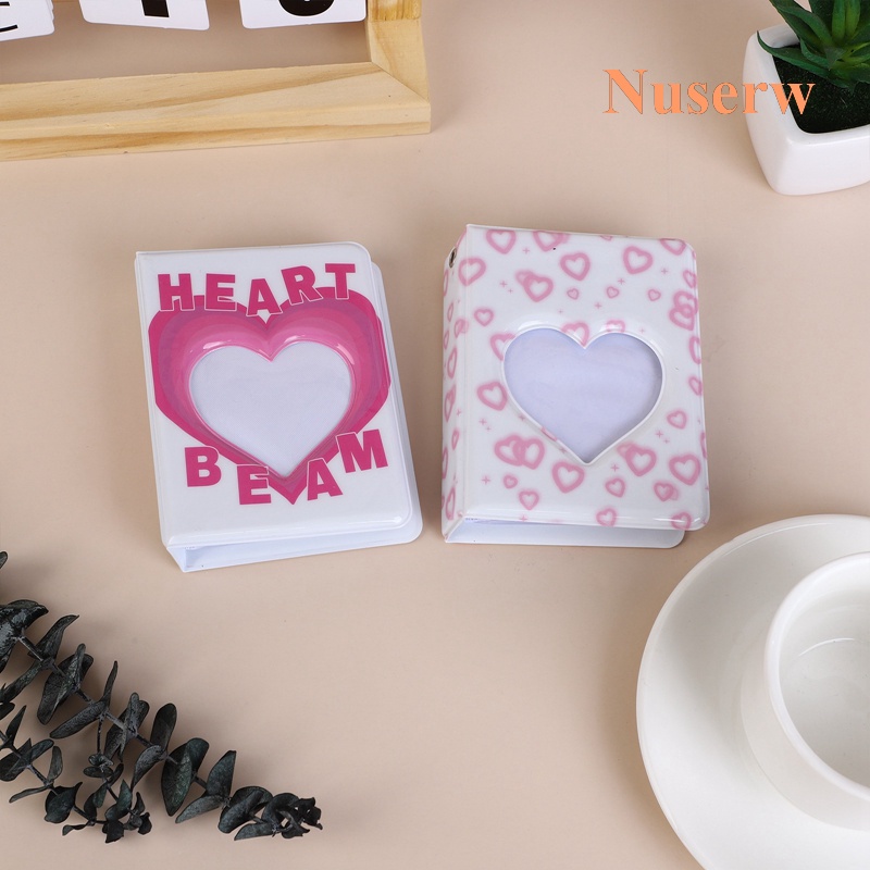 NUSERW INS 3 Inch Mini Album Card Holder Insert Love Storage Small Card ...
