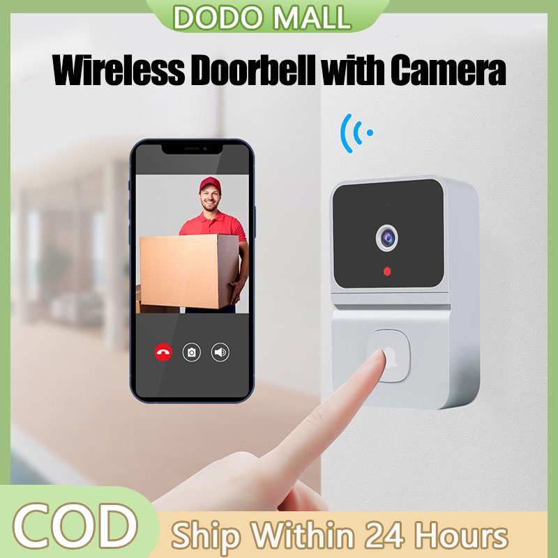 Wireless Doorbell with Camera Video Camera HD Smart Night Vision Cloud ...