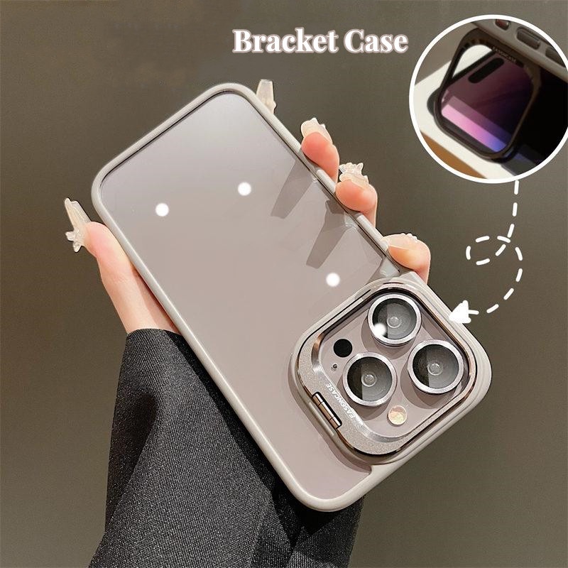 Luxury Camera Protector Phone Stand Holder Case For iPhone 15 13 12 14 ...