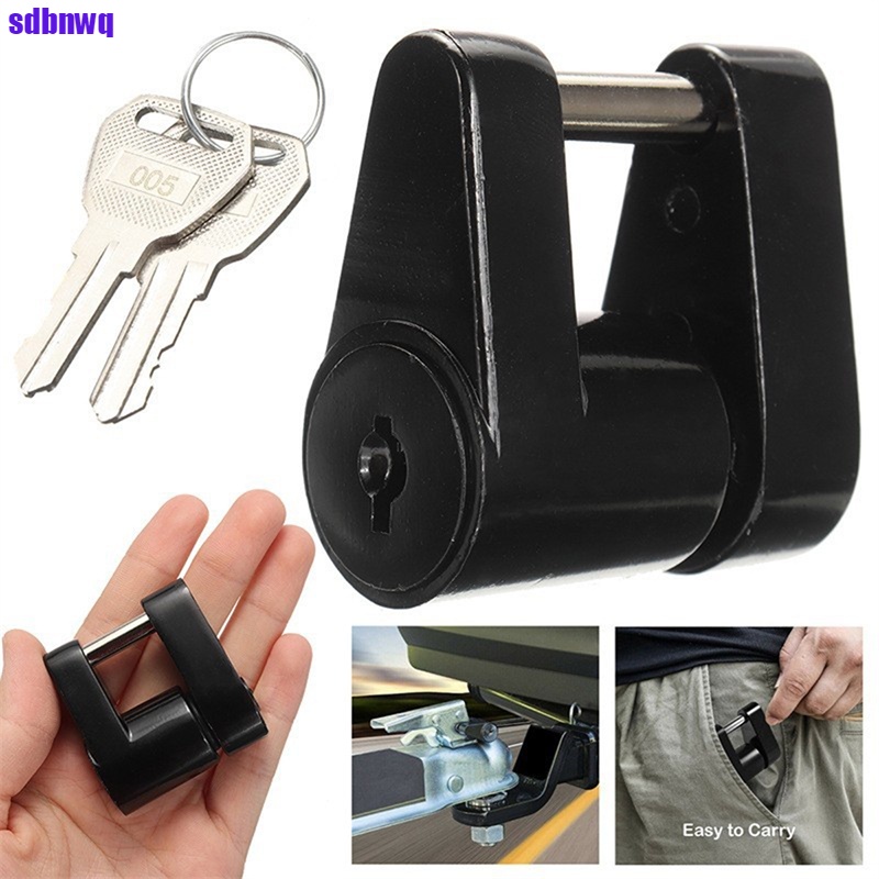 1/4" Trailer Hitch Coupler Lock Anti-theft Locking Hauling Security ...