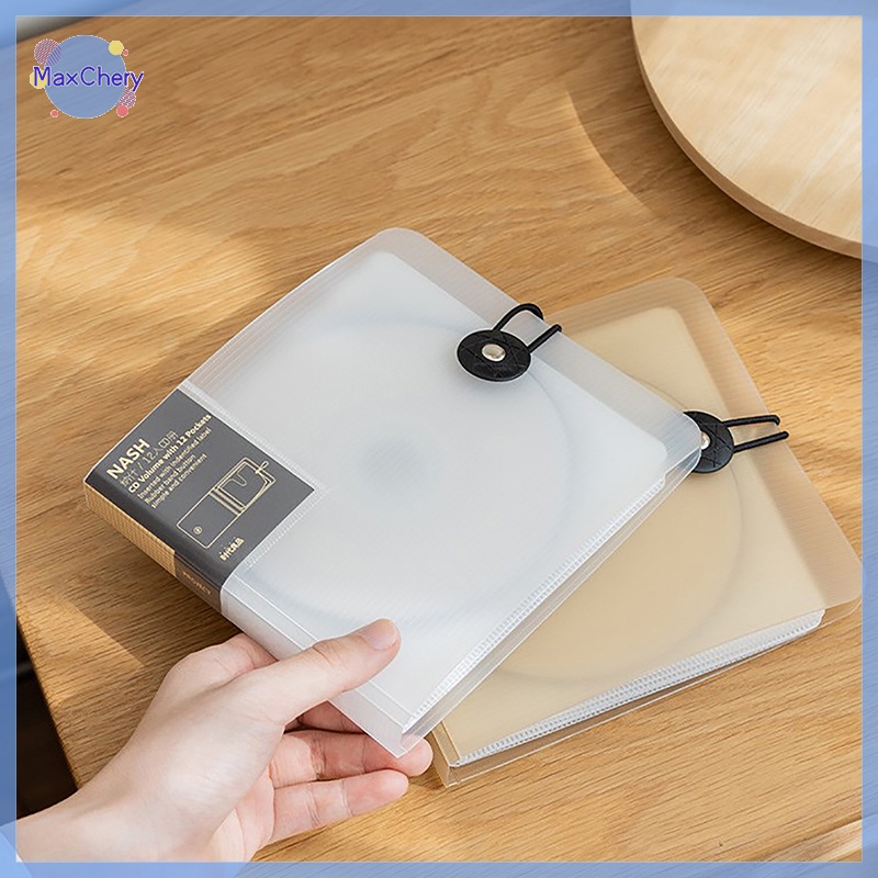 MCHY> Transparent Color Plastic Disc CD Case DVD Holder Wallet Storage ...