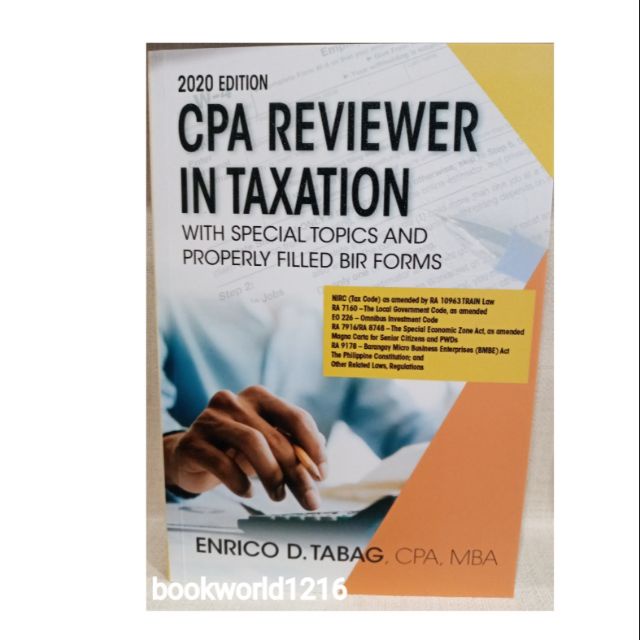 ♞CPA REVIEWER IN TAXATION 2020 EDITION by : Enrico D. Tabag | Shopee ...