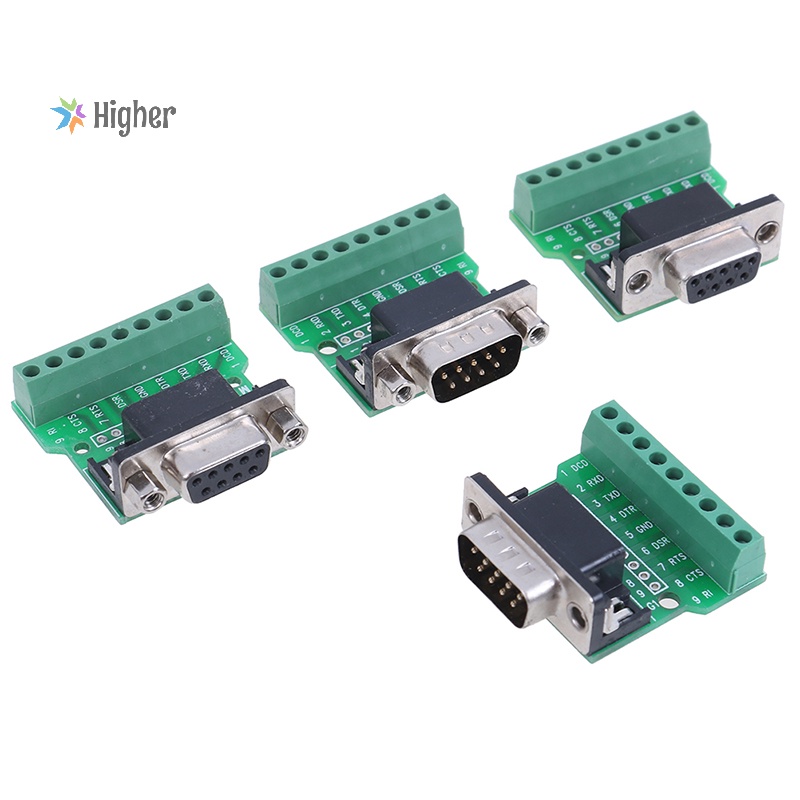 Higher＞ D-Sub 9pin Solderless Connectors DB9 RS232 Serial to Terminal ...