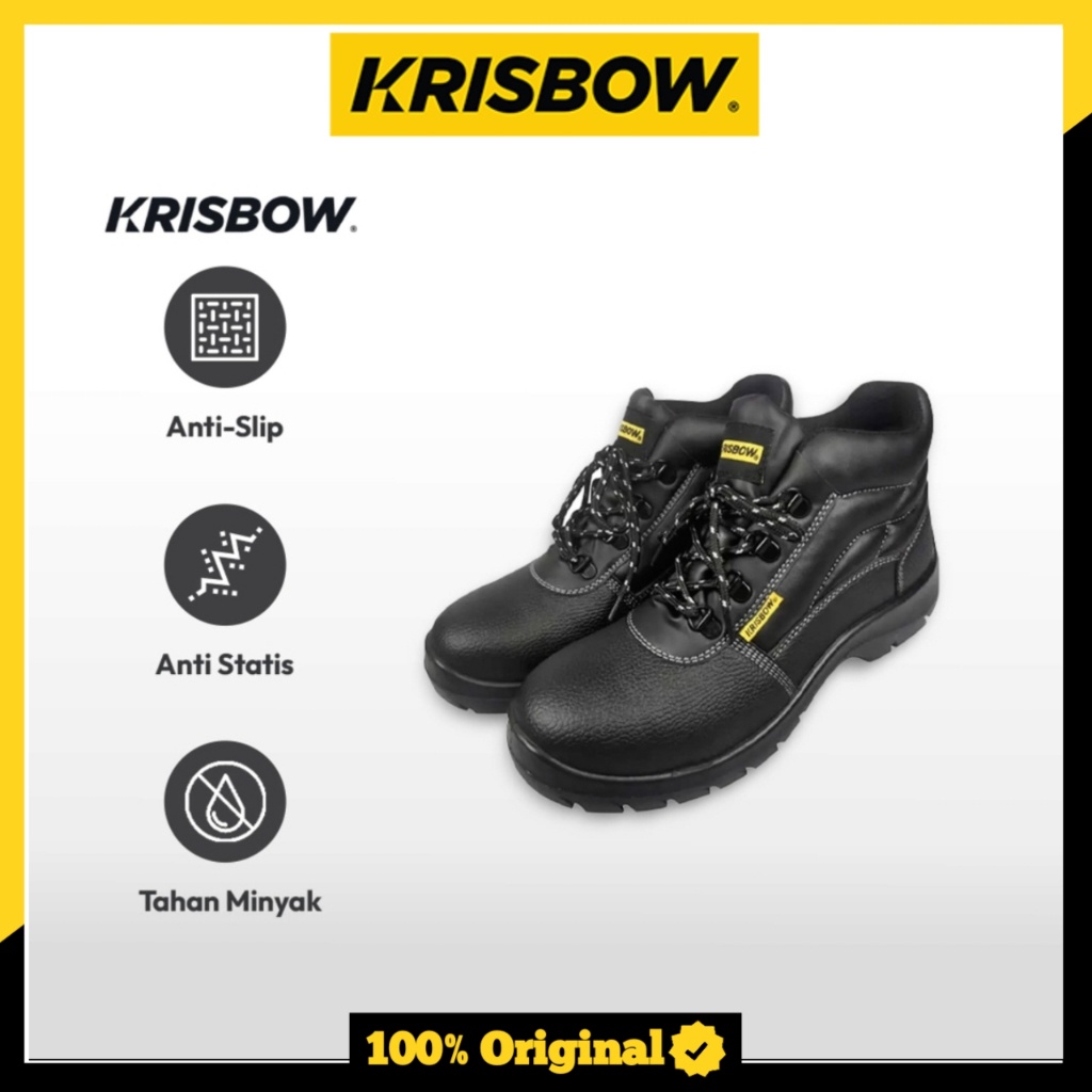 Krisbow Size 38 - 44 Argon 6 Inch Safety Shoes - Black | Shopee Philippines