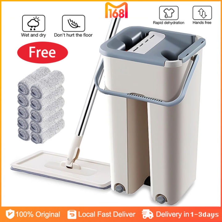 Original Flat Mop Self Wash Squeeze Dry Floor Mop 2in1 360 Spin Mop ...