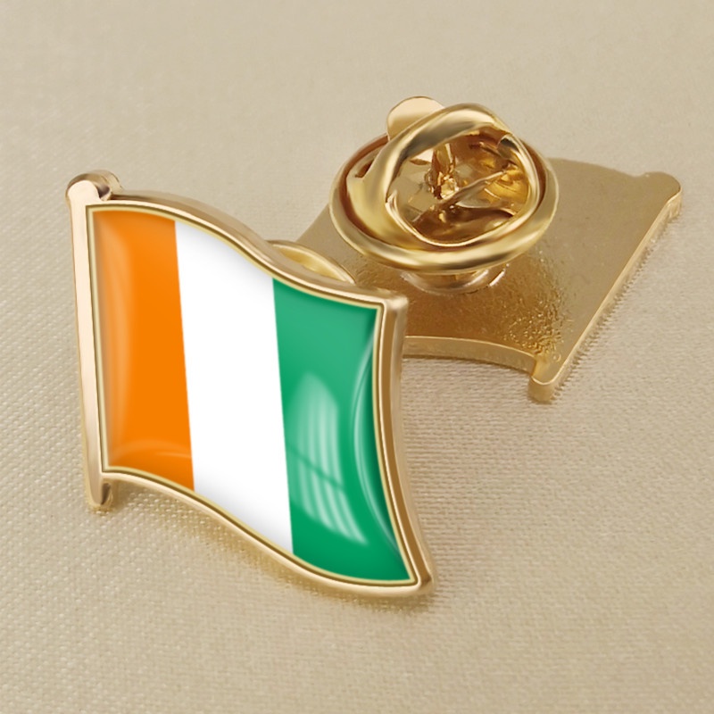 Ivory Coast national flag crystal drop gum badge brooch, world flag ...