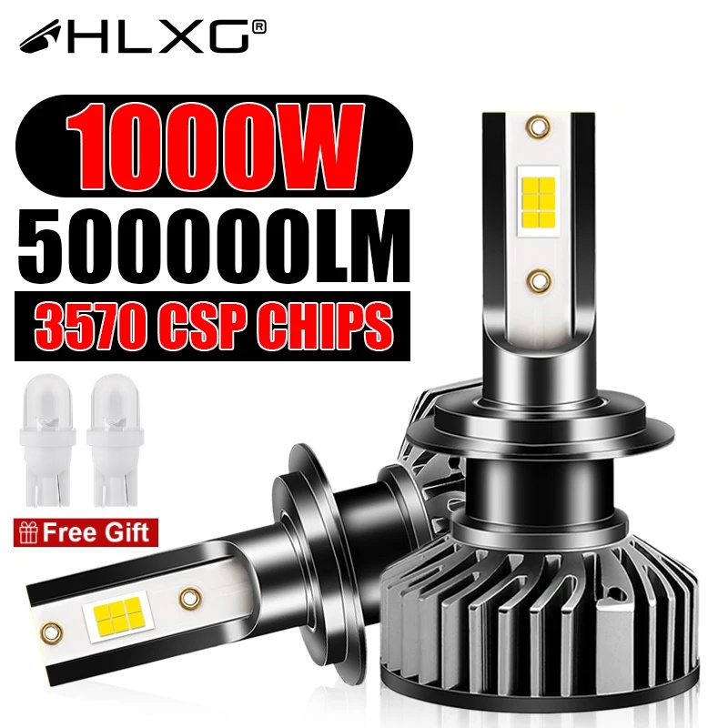 Super Bright 2pcs H7 H11 H4 LED Headlights 500000LM H1 H4 H8 H9 H11 9005 HB3 9006 HB4 Automotive ...