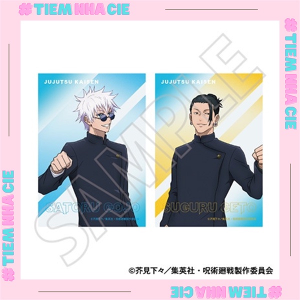 [Genuine] [GENUINE] Set of 2 JJK Jujutsuuka Font Letter Card Gojo Geto ...