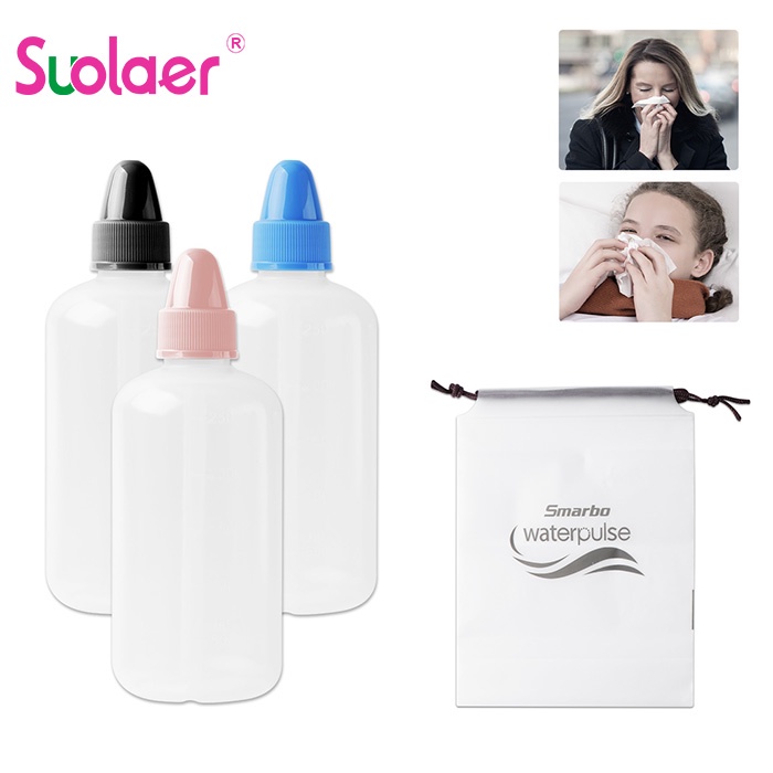 250ml Wash Nasal Nose Bottle Soft Silicone Neti Pot Nasal Irrigation ...