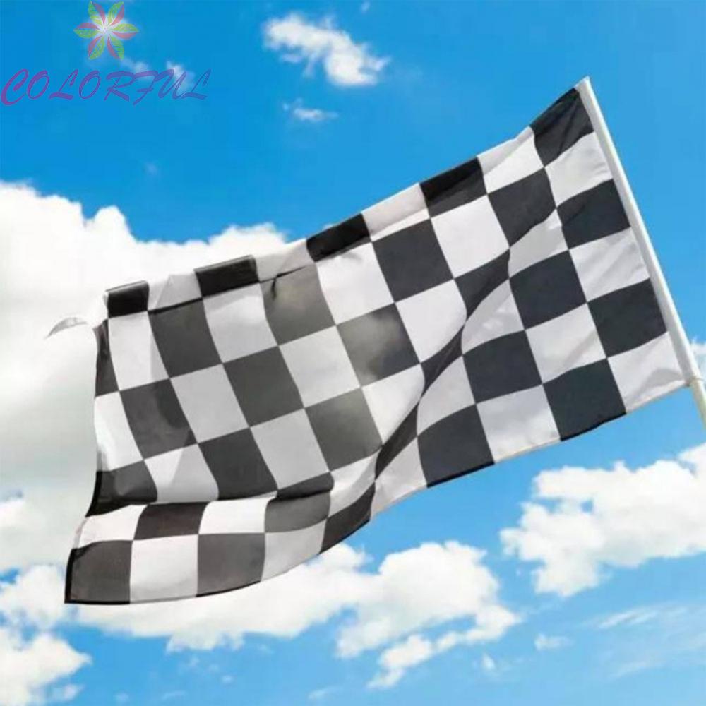 3x5FT Checkered Flag Black White Racing Race Car Speedway Outdoor Cheer ...