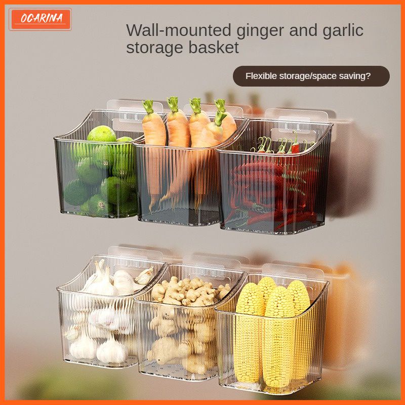 Storage Rack Nail-free Strong Traceless Sticker Portable Green Onion ...