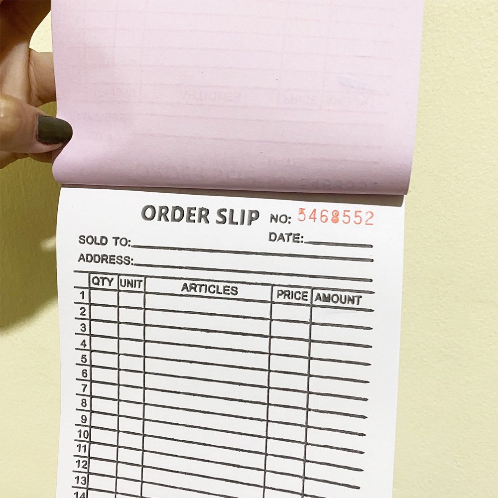 One Home Carbonized Order Slip Receipt Paper 25 Sheets 18x13cm 1pc ...