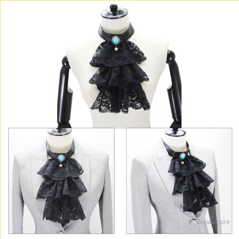Boom Renaissance Elizabethan Fake Collar Costume Colonial Jabot Ruffled ...