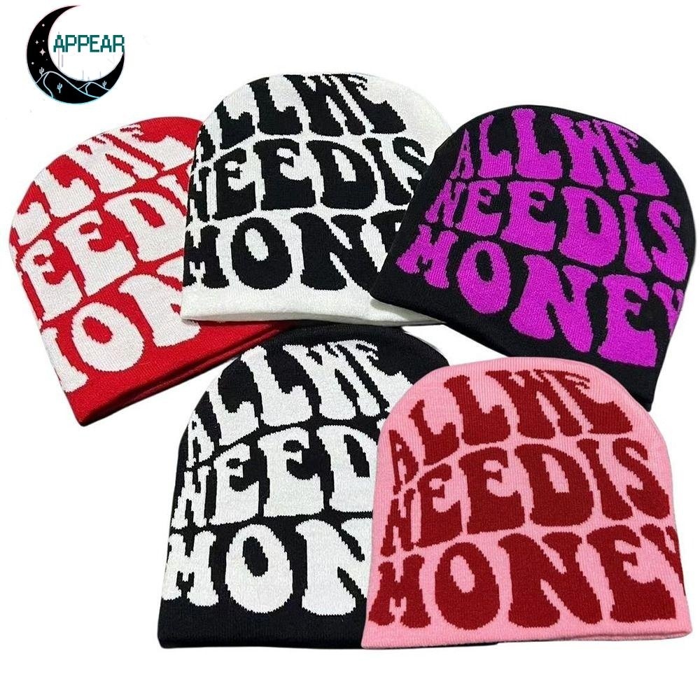 APPEAR Knitting Cap Hat, Wool Acrylic Y2k Beanie Bonnet, Gothic Warm ...