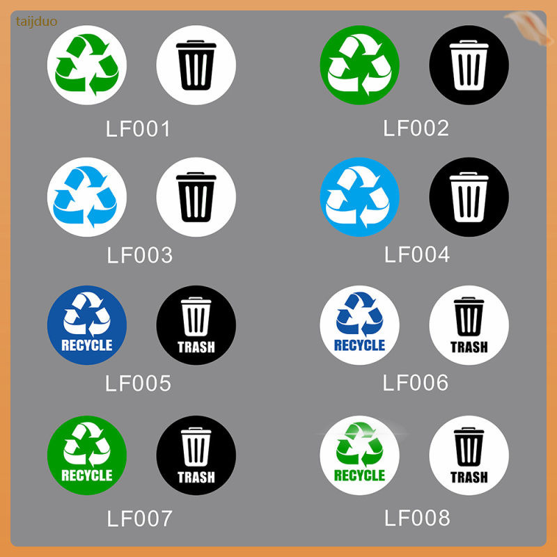 taijduo Trash Can Sticker Recycle for Garbage Sign Stickers Label Waste ...