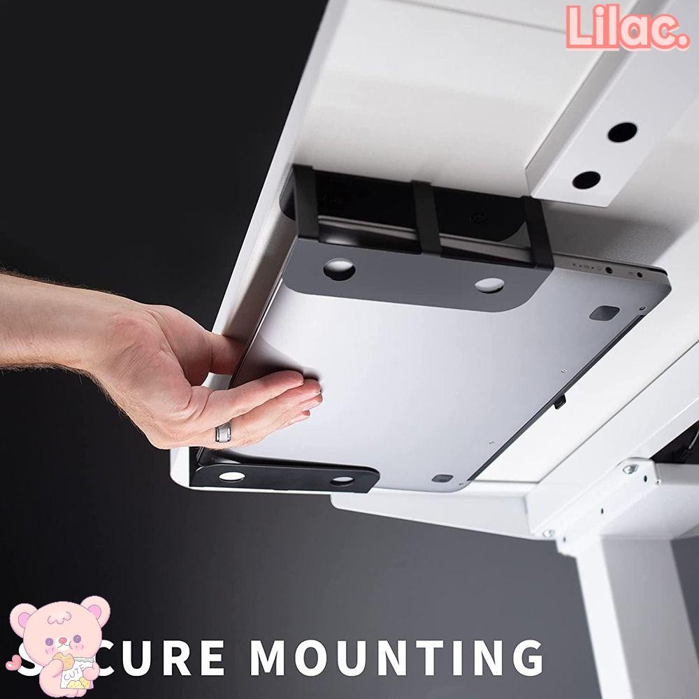 LILAC Laptop Storage Mount, Metal Under TV Under Desk Mount, Anti-Drop ...
