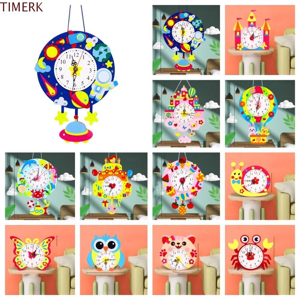 TIMERK Cognition Clocks Toys, Nonwoven Fabric Hour Minute Second DIY ...