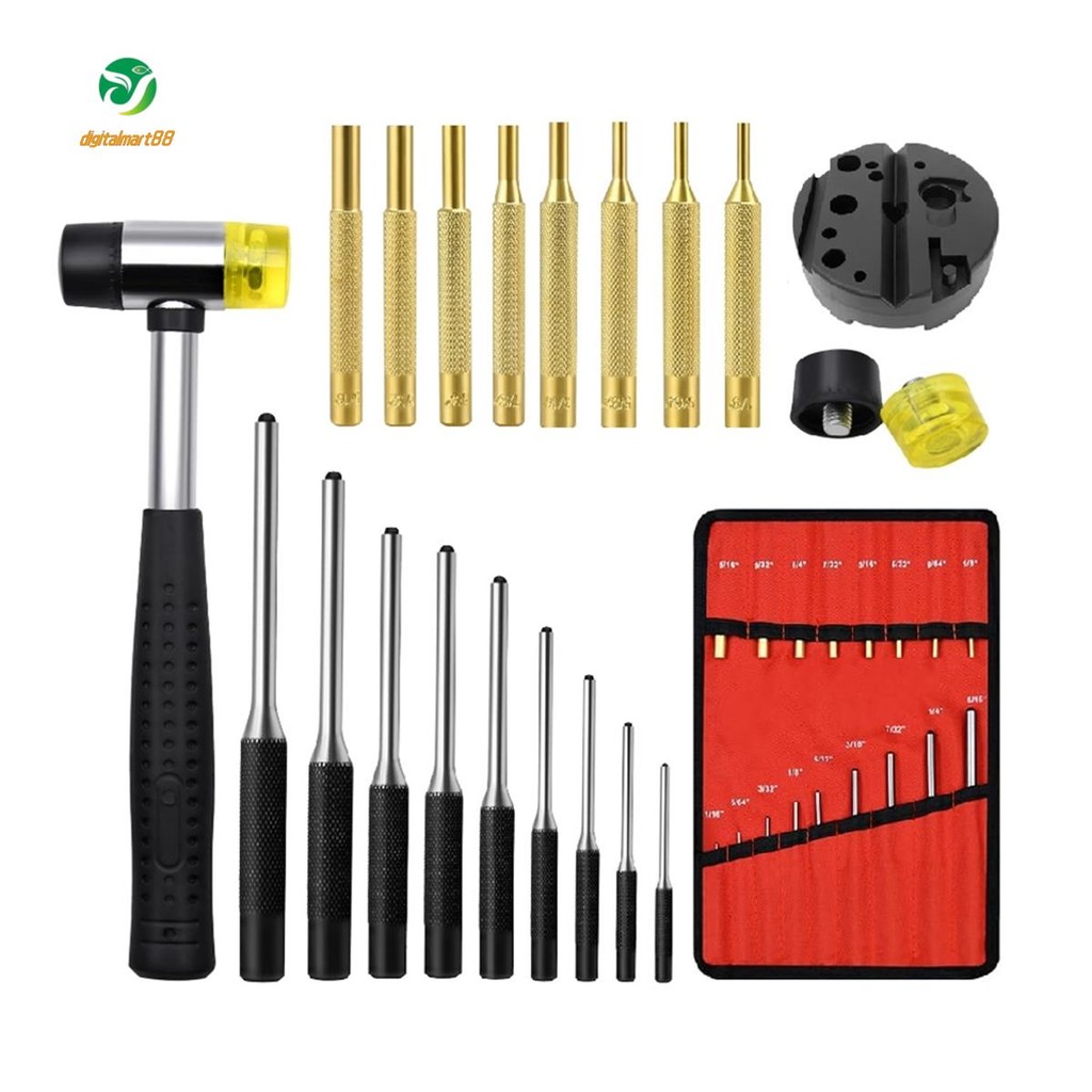 Roll Pin Punch Set with Storage Pouch, Smithing Punch Removing Repair ...