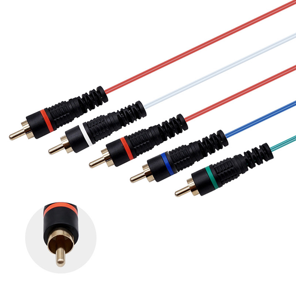 5# Durable Component Cable Component Video Useful 5RCA YPbPr Adapter ...