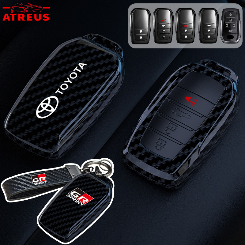 Carbon Fiber Toyota Car Key Case Full Wrap Car Remote Key Protector ...