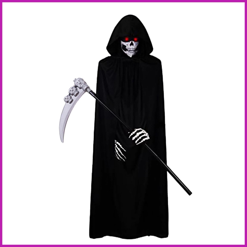 Grim Reaper Halloween Costume Hooded Cloak Reaper Costume for Kids 5 ...