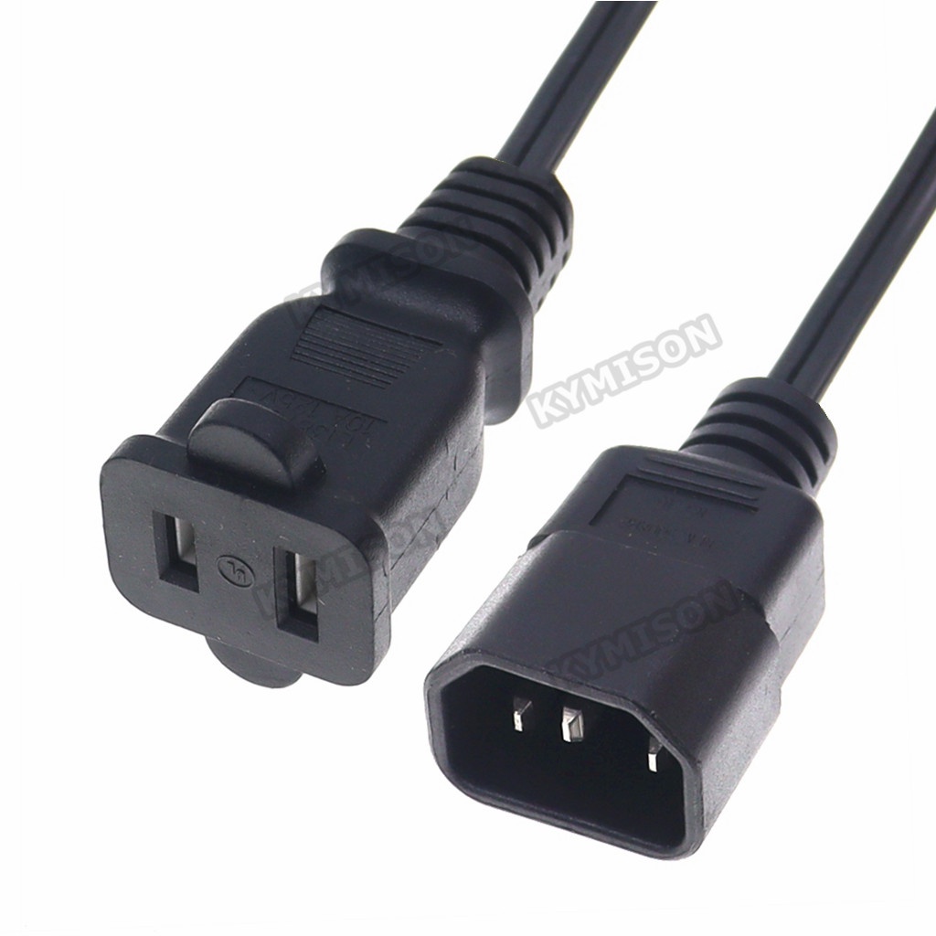 IEC320 C14 to US Polarized Female Socket Power Converter Cable, C14 ...