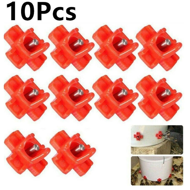 Poultry Drinker Horizontal Side Mount Nipples Automatic Livestock ...