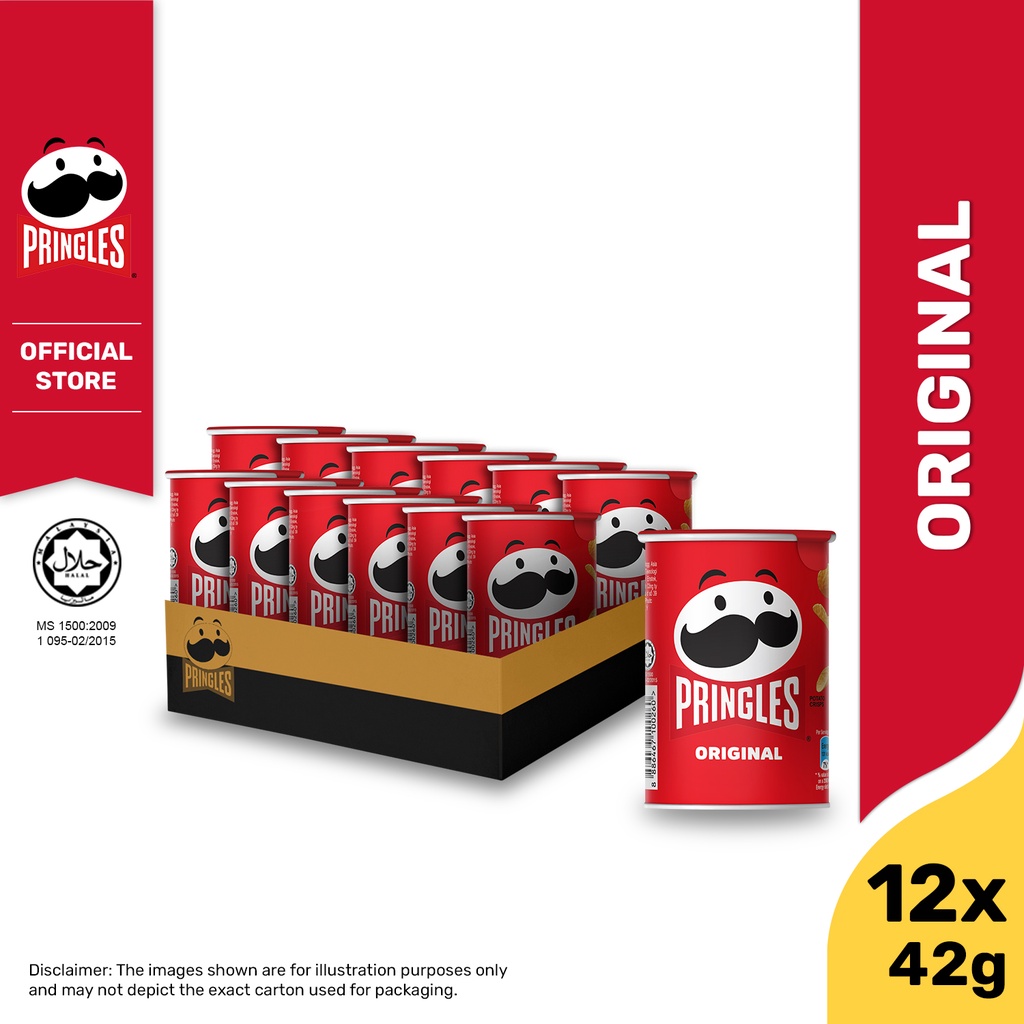Pringles Potato Chips - Original 42g Carton 12 pcs | Shopee Philippines