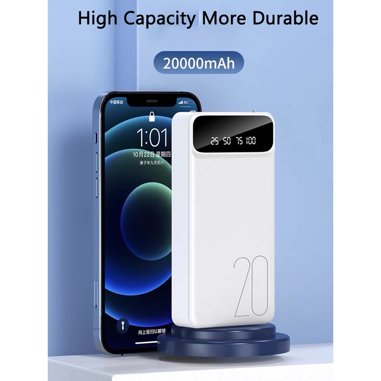 Power Bank 10000MAH 20000MAH Micro/ Type-C Input USB Output Portable ...