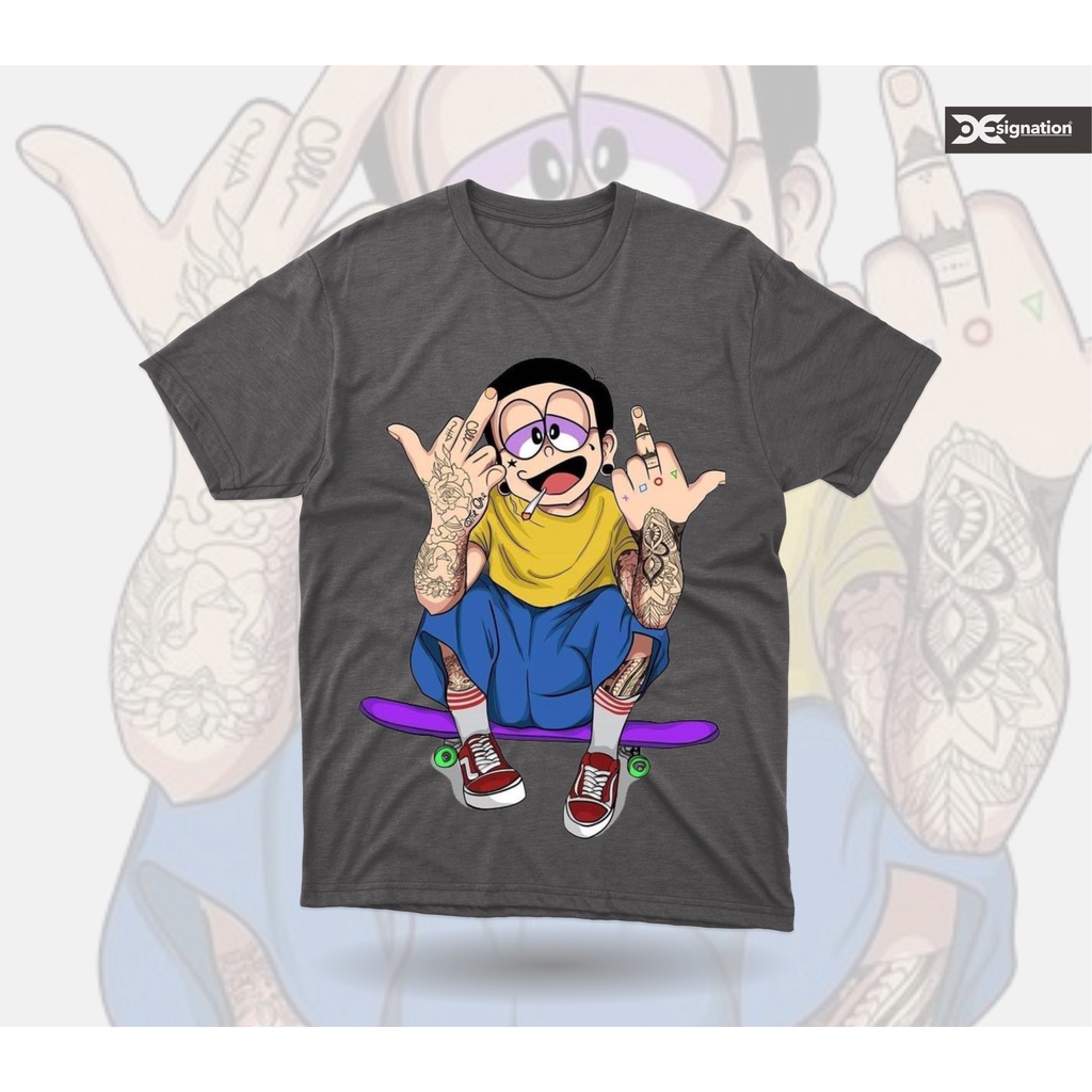 Nobita COMICS DORAEMON T-Shirt Cotton Short Sleeve Cartoon Printed ...