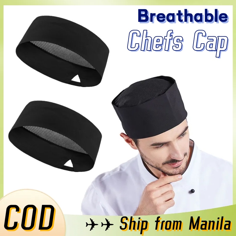 【COD】Breathable Chef Hat Adjustable Mesh Chefs Cap Hair Net for Cooking ...