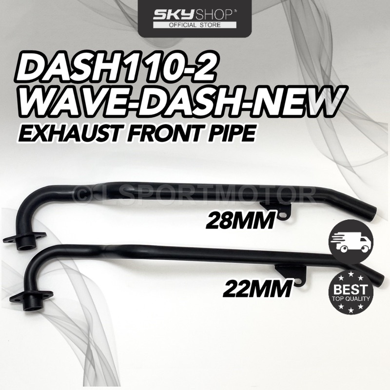 HONDA DASH110-2 / WAVE DASH-NEW EXHAUST FRONT PIPE EKZOS MUFFLER PIPE ...