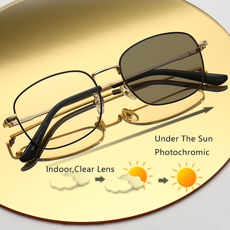 Photochromic UV400 Blue Light Blocking Glasses for Men Women with ...