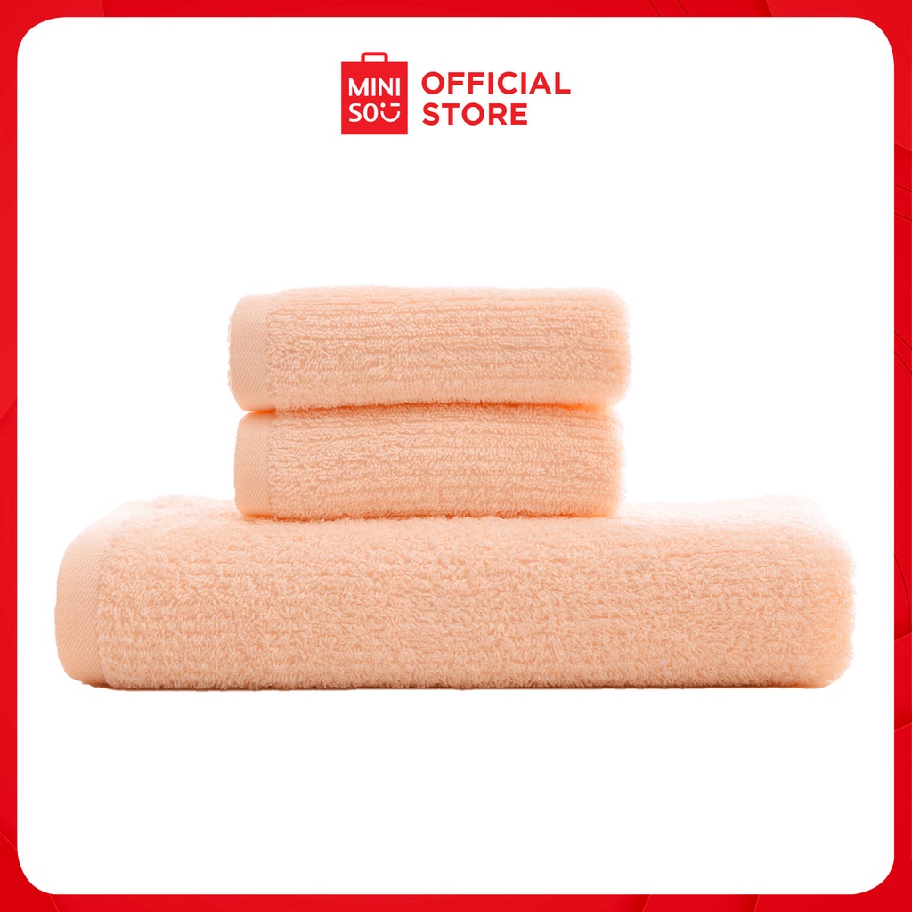 MINISO Absorbent Pure Cotton Bath Towel (Orange) | Shopee Philippines