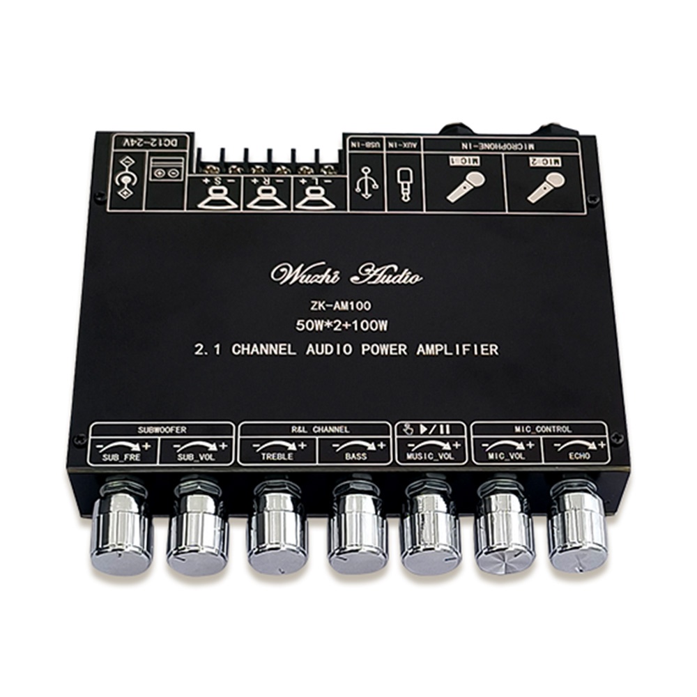 ZK-AM100 Blue-tooth Amplifier Board HiFi Stereo 2.1 TPA3116D2 2X50W ...