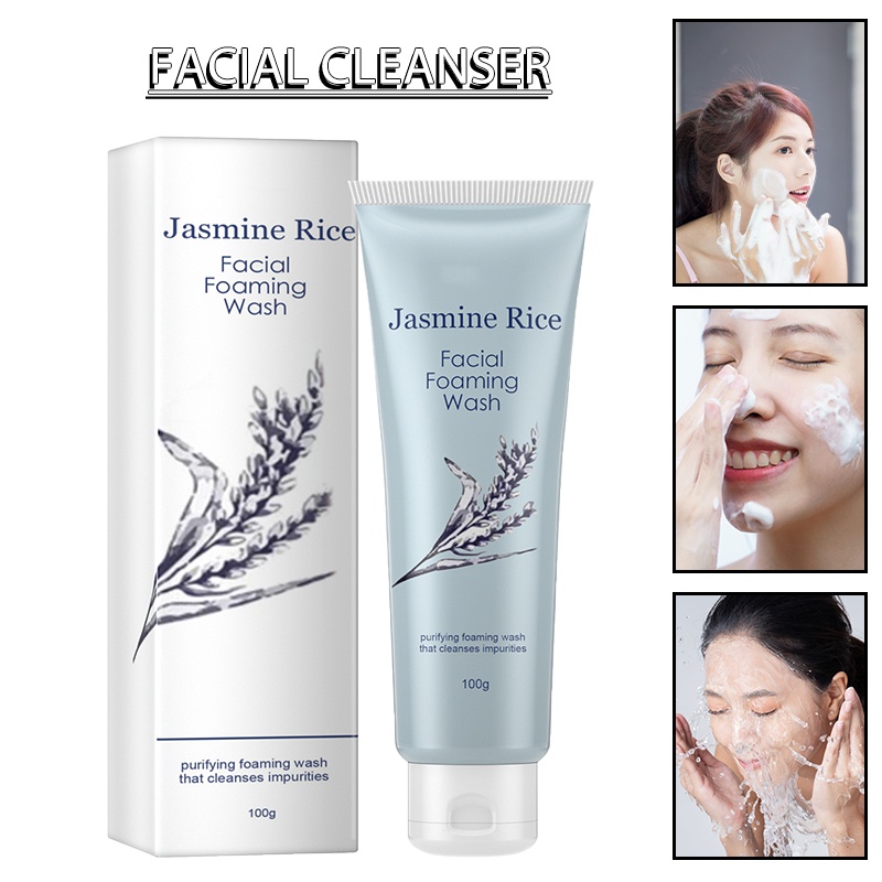 Jasmine Rice Facial Foaming Wash Face Cleanser Deep Cleansing Soothing ...