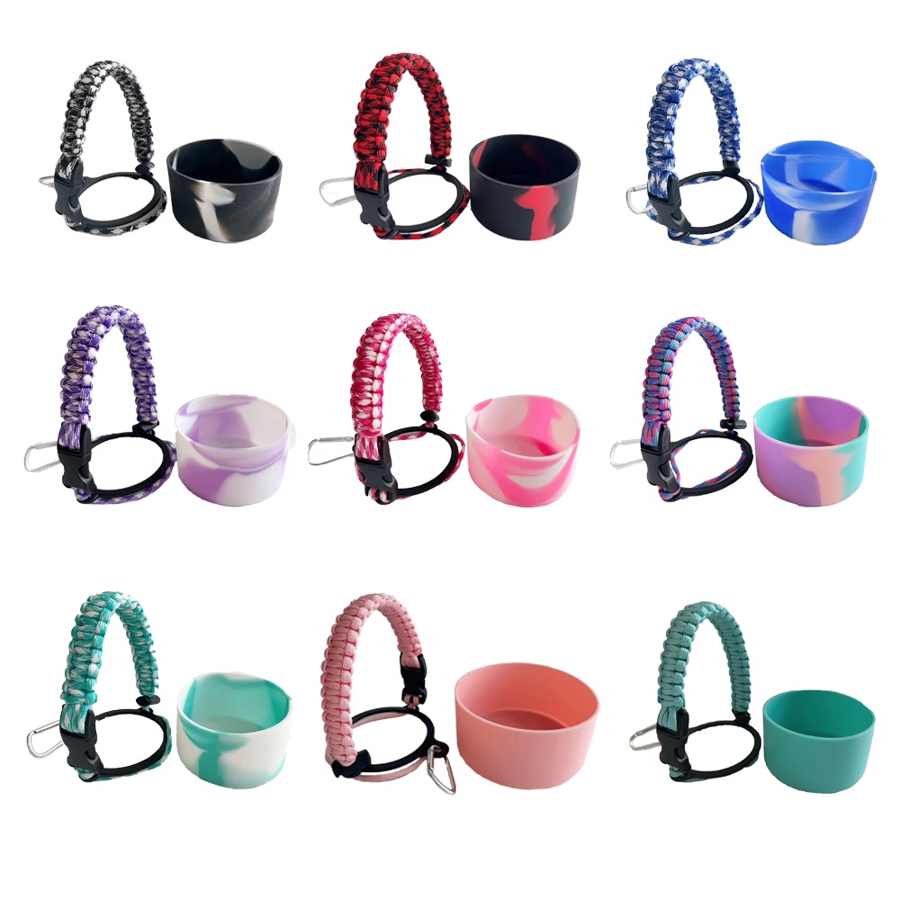 aquaflask accessories 7.5cm/9cm/8cm silicone boot paracord handle set ...