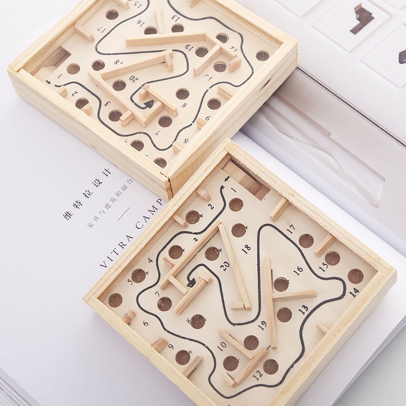 Children's creative wooden maze toy/ball balance track maze plate/hand ...