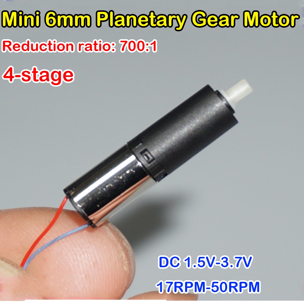 Ultra-micro Geared Motor DC 1.5V-3.7V 50RPM Mini Precision 6MM ...