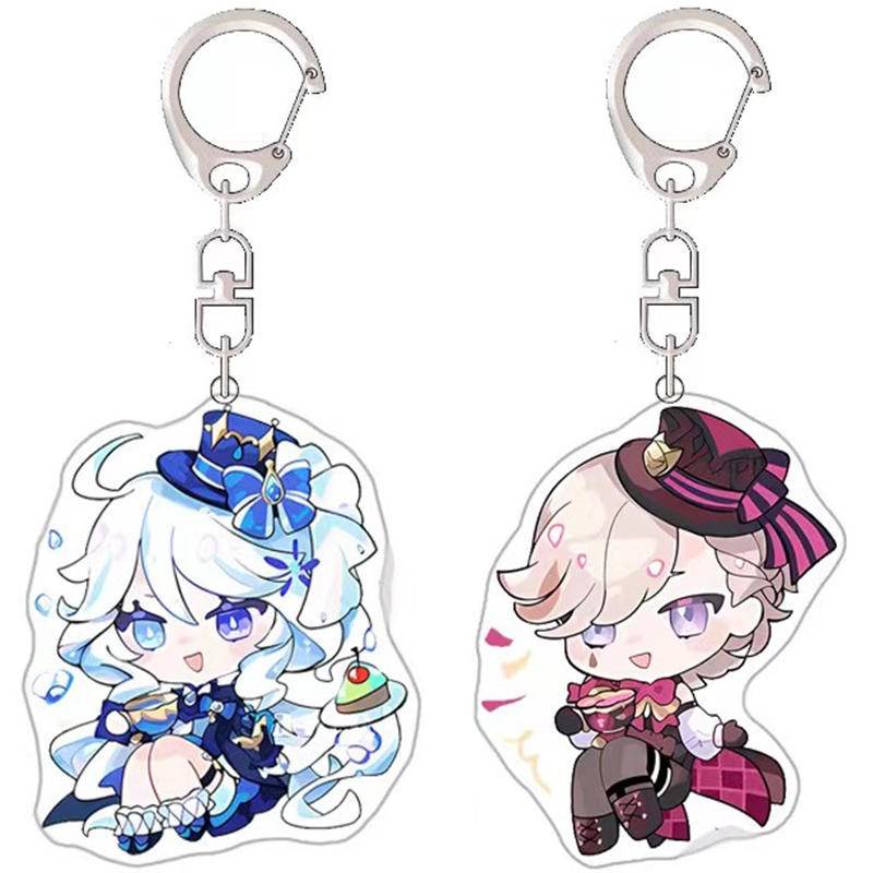 2023 Game Genshin Impact Cute Cartoon Character Acrylic Keychain ...