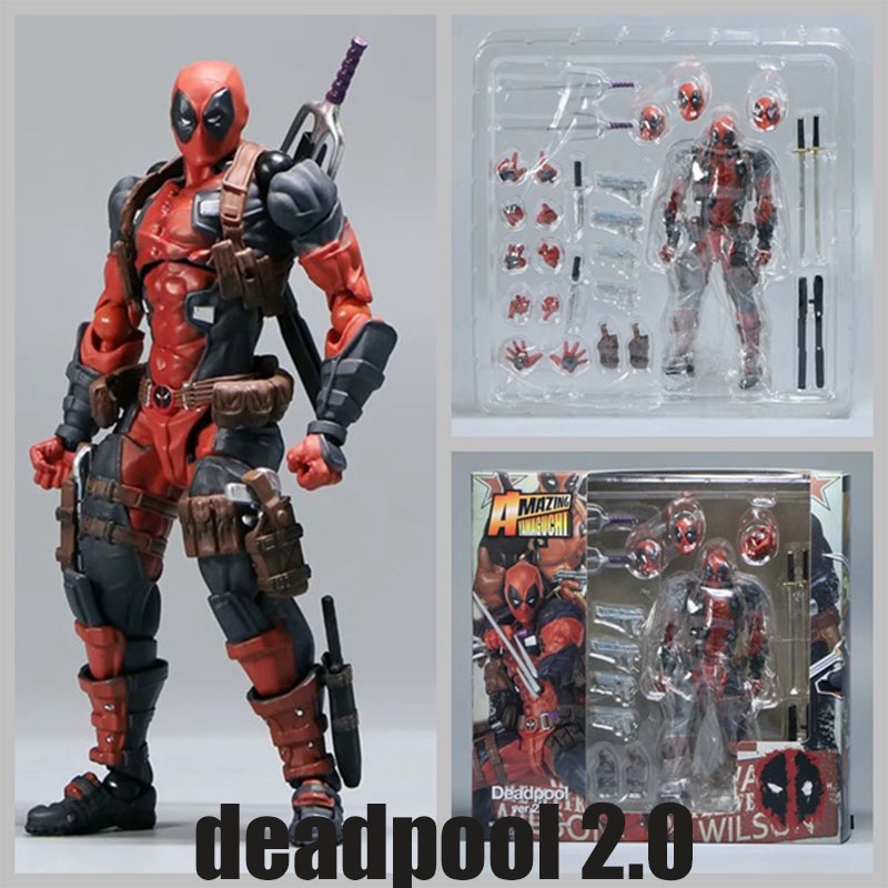 Deadpool Action Figure Marvel Revoltech 025EX 2.0 Mafex NECA Figma ...