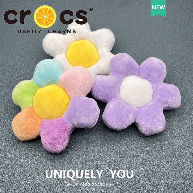 Jibbitz crocs charm Shoe Buckle Colorful Plush Sunflower New crocs Shoe ...