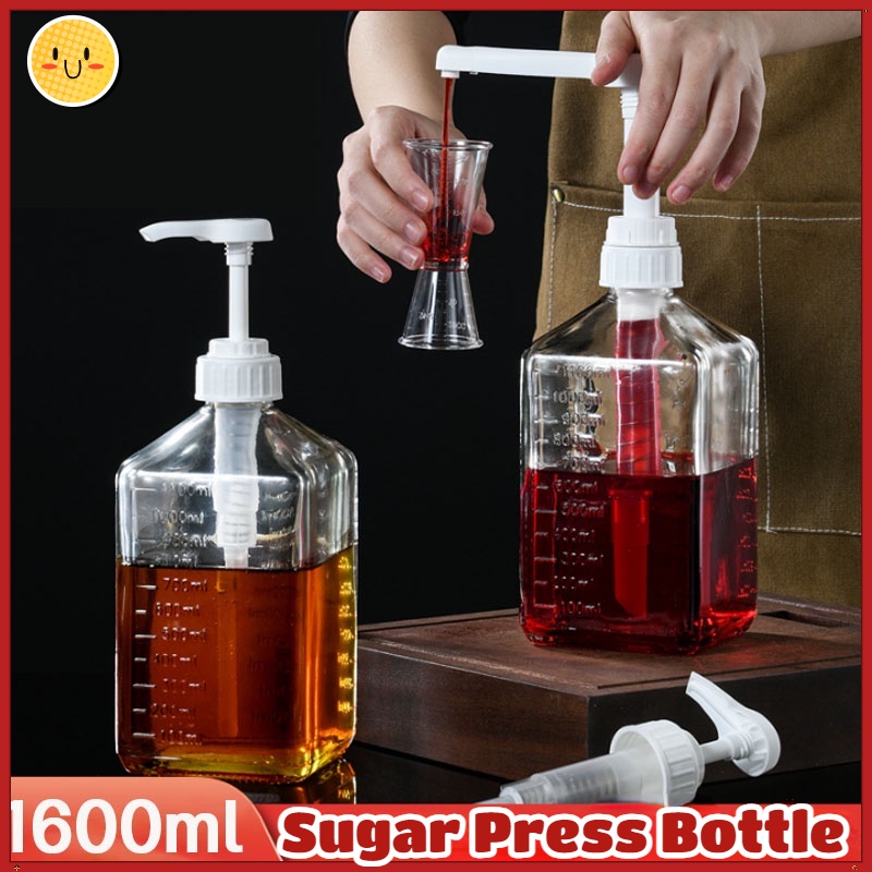1600ML Syrup Squeeze Bottle Milk Tea Shop Plastic Squeezer Kitchen Hand ...