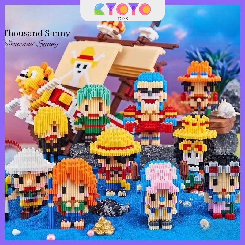 CYOYO Play Block Mini Character Building Block Children's Education Game One Piece Luffy toys ...