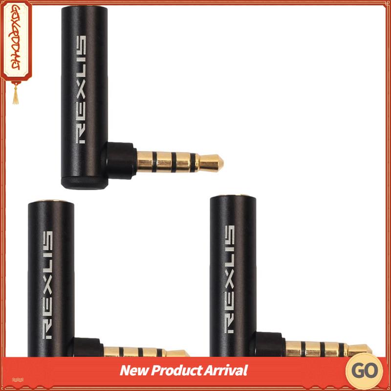 REXLIS 3PC 3.5mm Male to Female 90 Degree Right Angled Adapter Audio ...