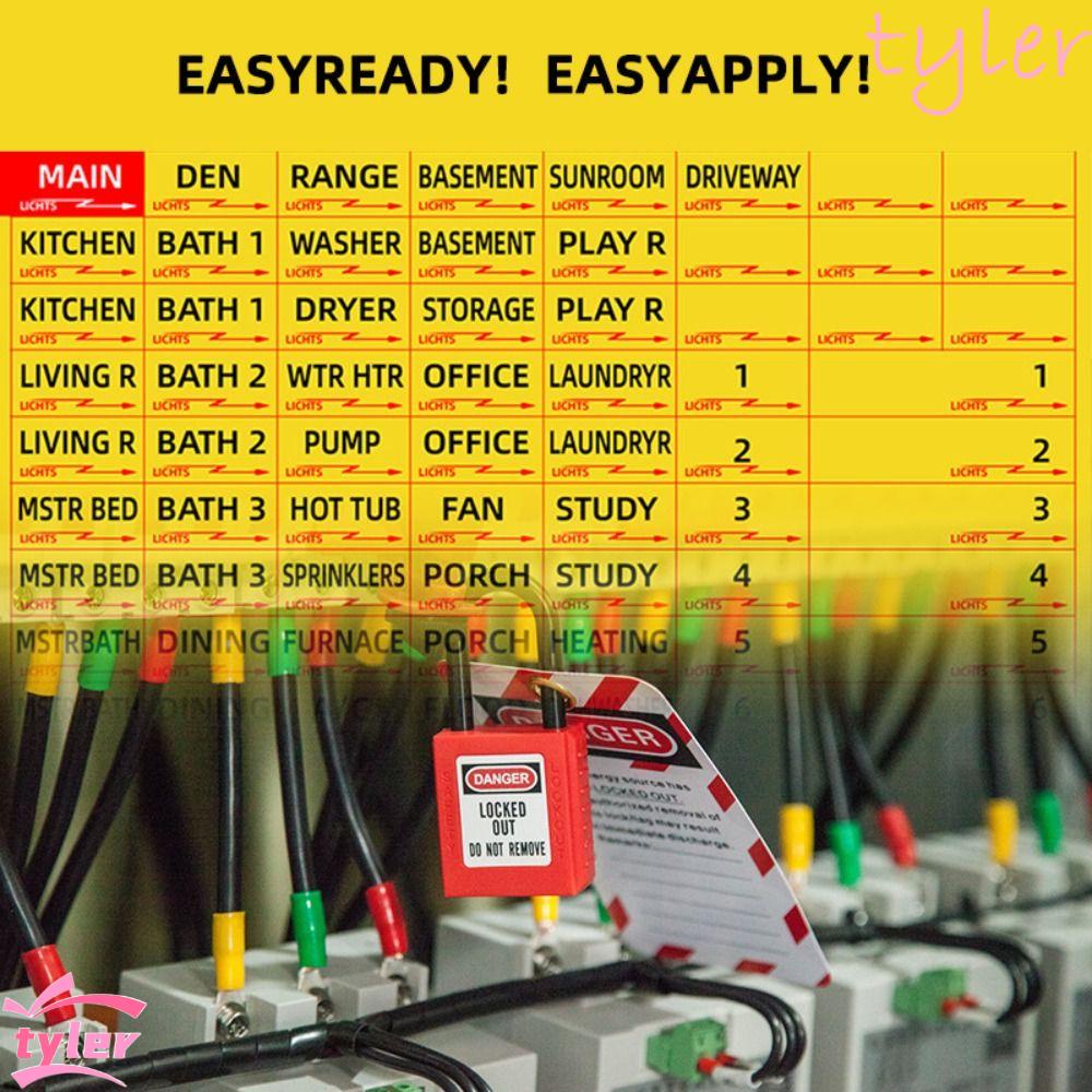 TYLER1 129 Pcs Circuit Breaker Labels, Weatherproof Self Adhesive ...