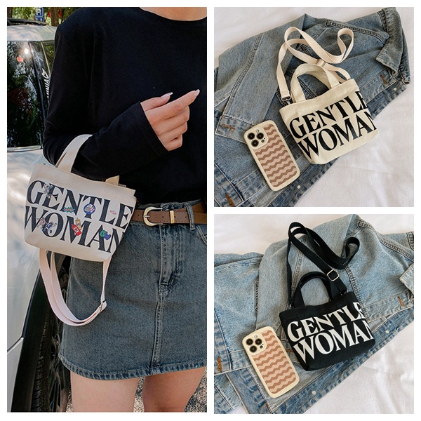 gentlewoman mini portable canvas bag new small crossbody bag mobile ...
