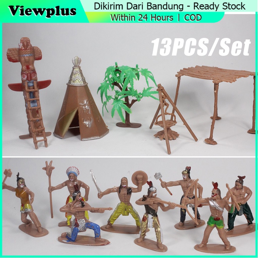 13pcs Miniature Indian Tribe Figures Inland Forest Indian Tribe People ...